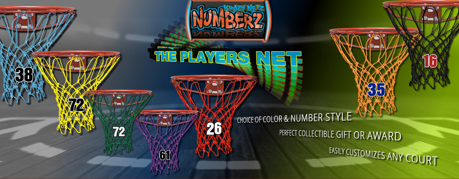 Krazy Netz & Patchez Colored Basketball Nets & Embroidered Patches